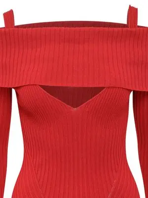ANDREĀDAMO Ribbed Midi Dress