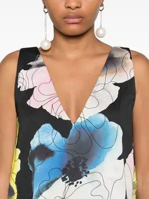 Stine Goya Floral Embroidered Mini Dress - Black