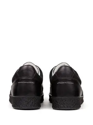 MAISON MARGIELA Stitch-logo Leather Sneakers - Black