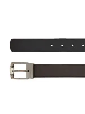 FERRAGAMO Reversible Leather Belt - Brown