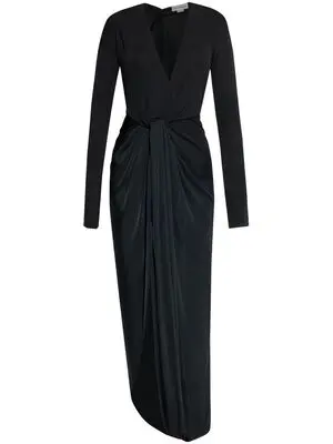 Victoria Beckham Knot-detail Jersey Gown - Black