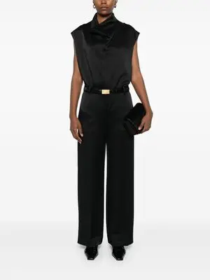 TOTEME Crepe De Chine Trousers - Black