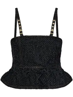 GANNI Peplum Denim Top