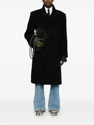 Martine Rose Pilled-finish Double-breasted Coat