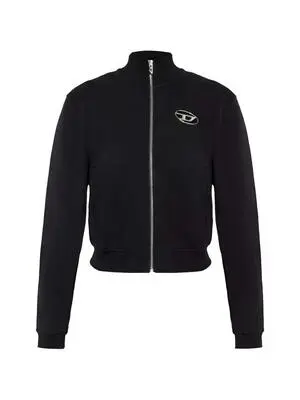 DIESEL® Zip-up Sweatshirt With Cut-out Logo