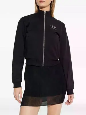 DIESEL® Zip-up Sweatshirt With Cut-out Logo
