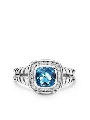 David Yurman Sterling Topaz And Diamond Albion Ring - Silver