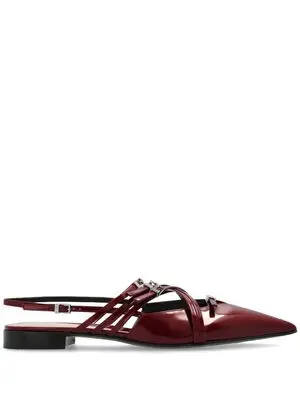 Gucci Leather Strappy Ballerina Shoes