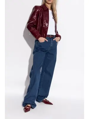 Gucci Leather Strappy Ballerina Shoes