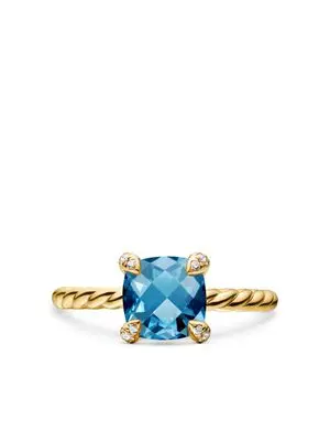 David Yurman 18kt Yellow Chatelaine Topaz And Diamond Ring - Gold