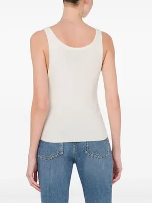 Moschino Fine-ribbed Tank Top - White