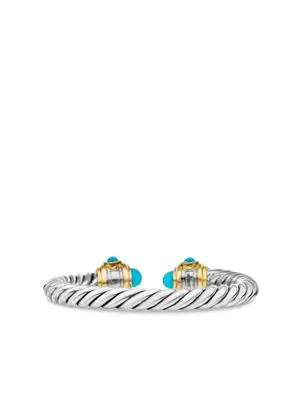 David Yurman Sterling Renaissance Turquoise And Diamond Ring - Silver
