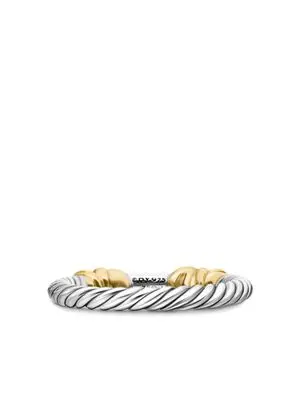 David Yurman 18kt Yellow Gold And Sterling Diamond Ring - Silver