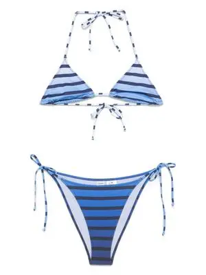 Jean Paul Gaultier Marinière Dégradé Bikini - Blue