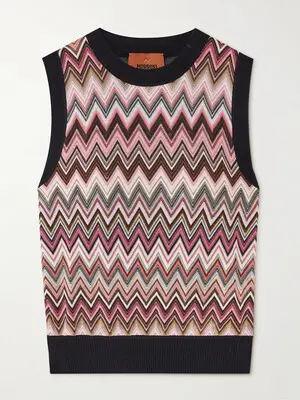 Missoni Striped Crochet-knit Vest