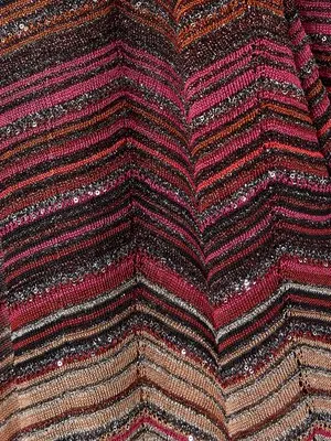 Missoni Sequined Striped Metallic Crochet-knit Cardigan