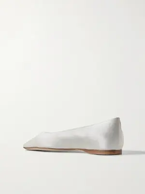 DANIELLE FRANKEL Riley Satin Pointed Toe Ballet Flats