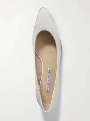 DANIELLE FRANKEL Riley Satin Pointed Toe Ballet Flats