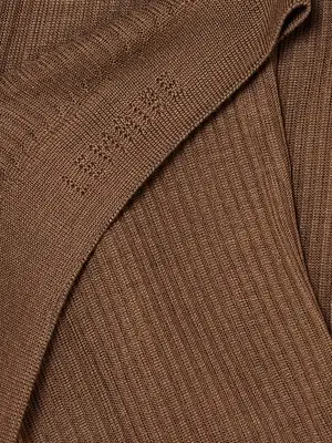 LEMAIRE Ribbed-knit Tank - Brown