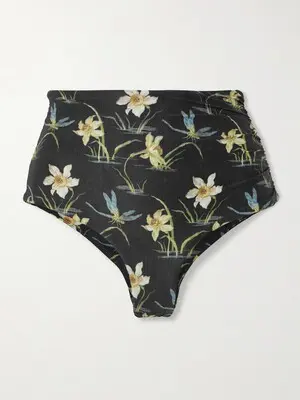 Faithfull The Brand Bianca Printed Bikini Briefs - Black