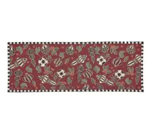 MACKENZIE-CHILDS Deck The Halls Beaded Table Runner - One-color