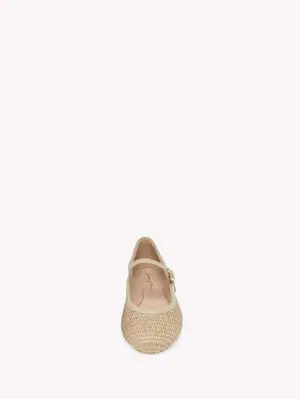 GIANVITO ROSSI Carla Ballerina - Beige Textile