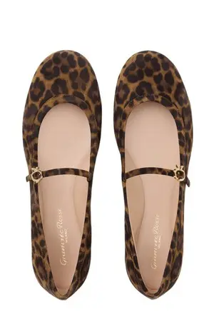 GIANVITO ROSSI Carla Ballerina - Leopard Brown