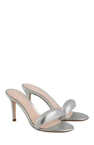 GIANVITO ROSSI Bijoux 85 Mules - Silver