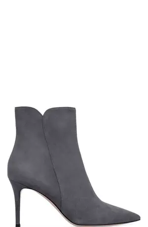 GIANVITO ROSSI Levy 85 Ankle Boot - Grey Leather