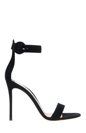 GIANVITO ROSSI Portofino 105 Sandals Black Suede