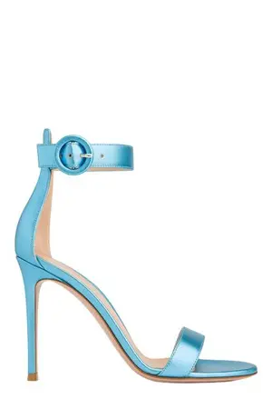 GIANVITO ROSSI Portofino 105 Open Toe Sandals Blue