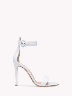 GIANVITO ROSSI Portofino 105 Open Toe Sandals - White