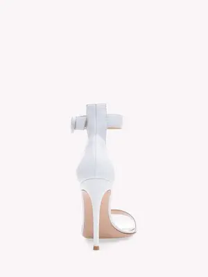 GIANVITO ROSSI Portofino 105 Open Toe Sandals - White