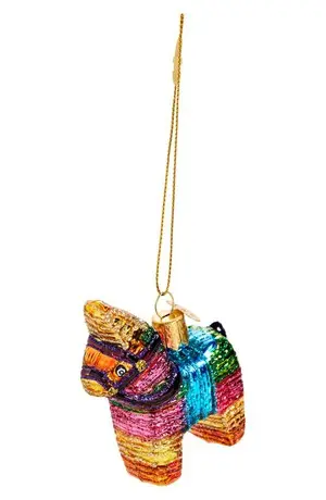 OLD WORLD CHRISTMAS Piñata Ornament Pink/turquoise/green