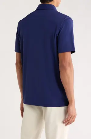 EASTSIDE GOLF Snap Placket Performance Golf Polo - Blue Void