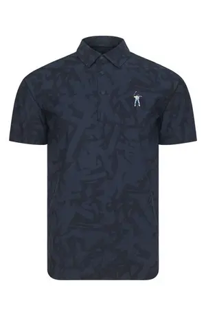 EASTSIDE GOLF Snap Placket Performance Golf Polo Midnight Shatter