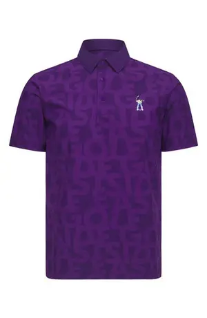 EASTSIDE GOLF Snap Placket Performance Golf Polo Violet