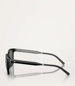 Oliver Spencer Acetate Square Frame Sunglasses - Black