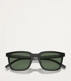 Oliver Spencer Acetate Square Frame Sunglasses - Black