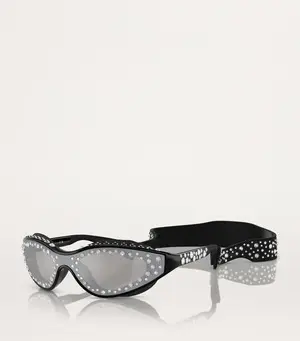 SWAROVSKI Acetate Sk6024 Sunglasses - Black