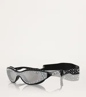 SWAROVSKI Acetate Sk6024 Sunglasses - Black