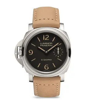 Panerai Stainless Steel Luminor Destro Otto Giorni Diver Watch - Black