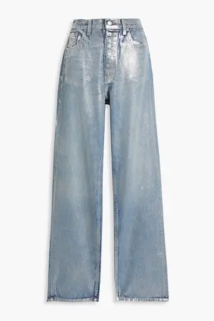 EB DENIM Metallic Straight-leg High-rise Jeans