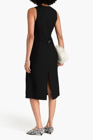 3.1 Phillip Lim Grain De Poudre Wool-blend Midi Dress - Black