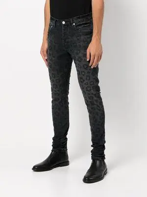 PURPLE BRAND Monogram Leopard Jeans