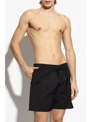 Amiri Ma Core Logo-print Swim Shorts - Black