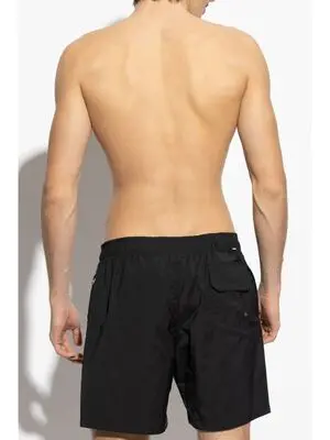 Amiri Ma Core Logo-print Swim Shorts - Black