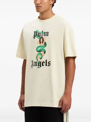 Palm Angels Ivy Pin Up T-shirt - Neutrals