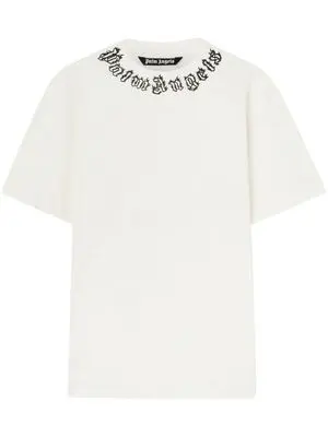 Palm Angels Neck-logo T-shirt - White