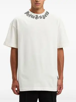 Palm Angels Neck-logo T-shirt - White